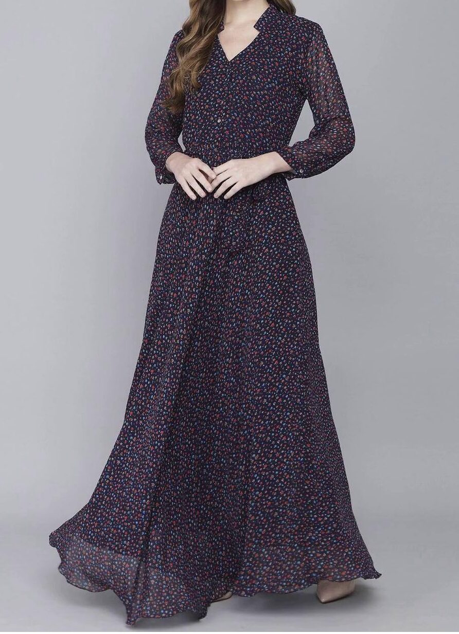 Fancy Net Gown Design 2024 - Meena Boutique